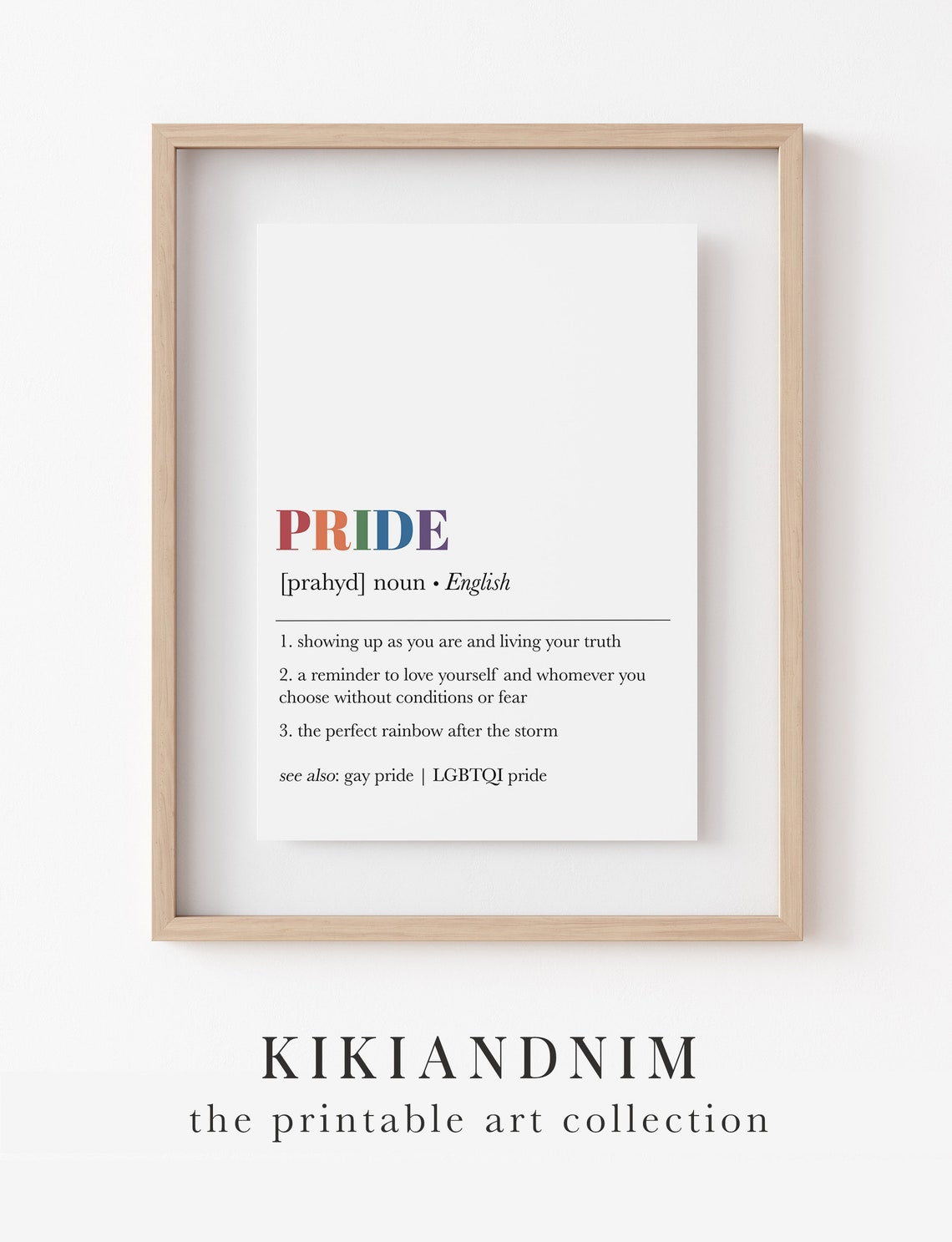 Pride Definition Print Coming Out Gift LGBTQ Gift Pride - Etsy
