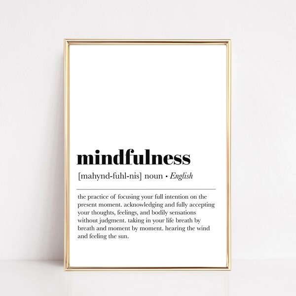 Mindfulness Print - Etsy