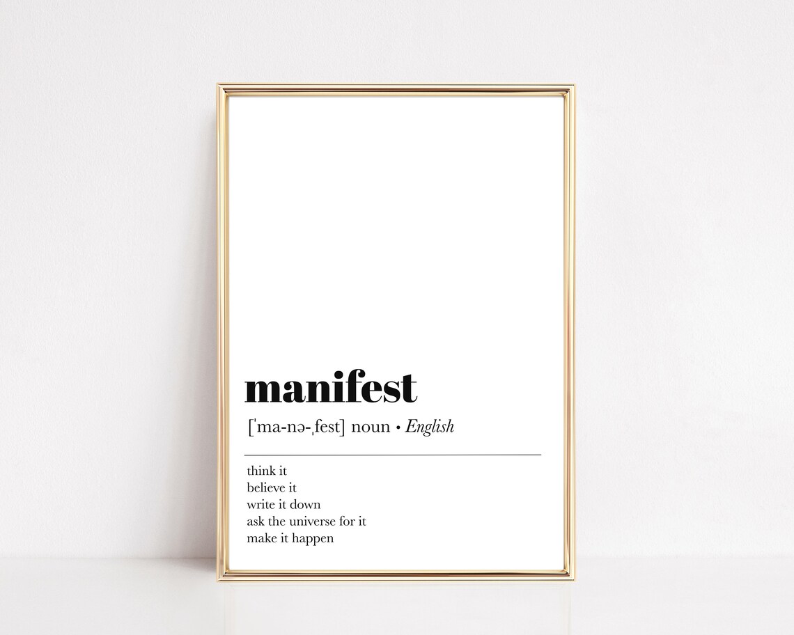 Manifest Wall Art | Set of 3 Prints | Law of Attraction Poster ...