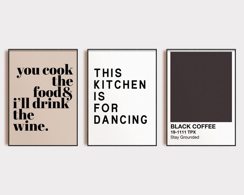 Kitchen Print Set of 10 PRINTABLES | Kitchen Wall Art | Kitchen Gallery ...