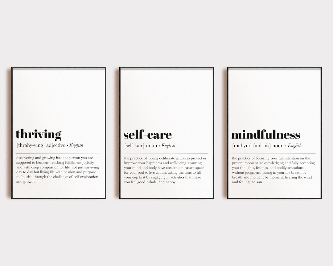 Self Care Wall Art | Set of 3 Prints | Mental Health Prints | Therapy ...