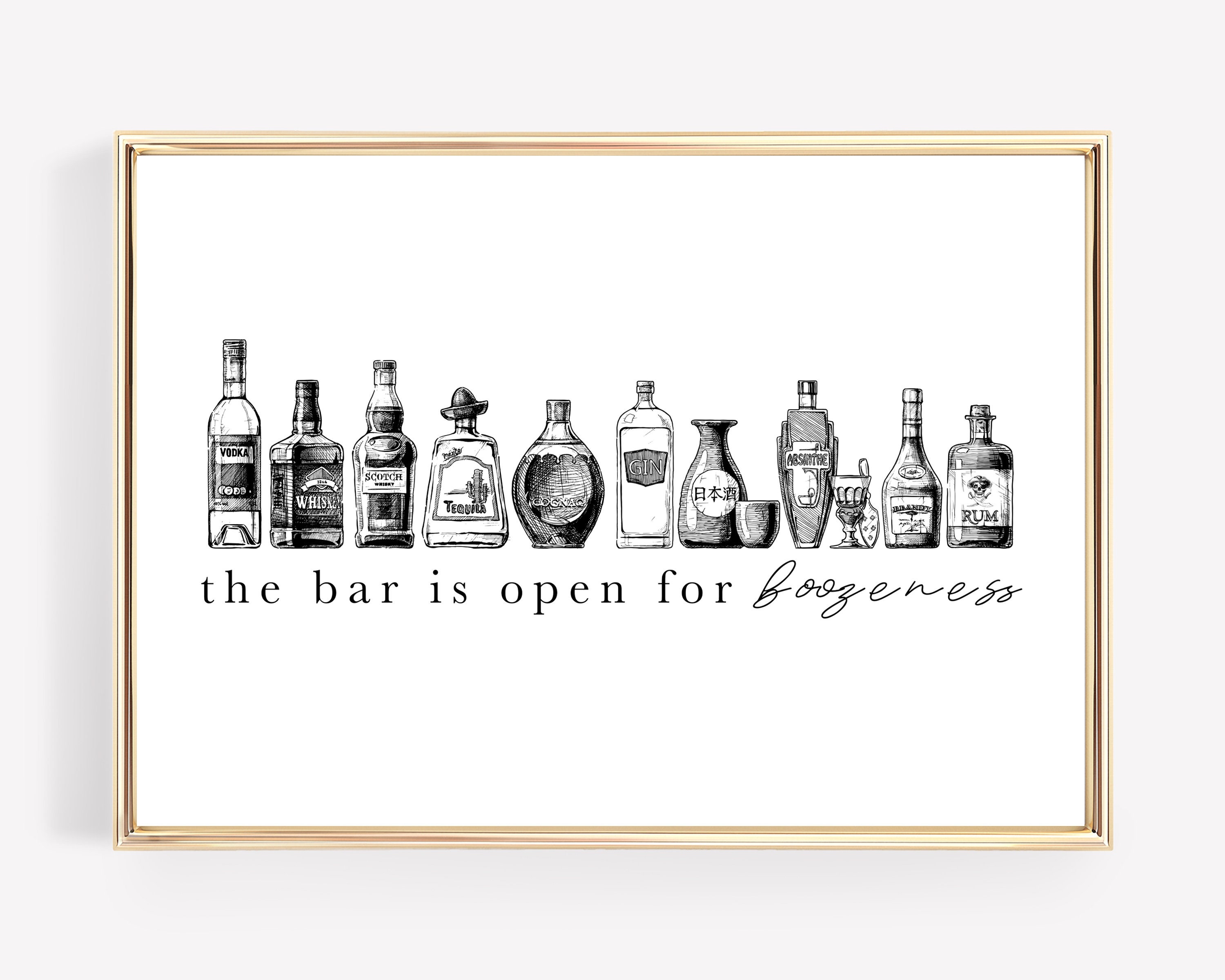 Bar Cart Decor Bar Sign Bar Art Prints Bar Cart - Etsy