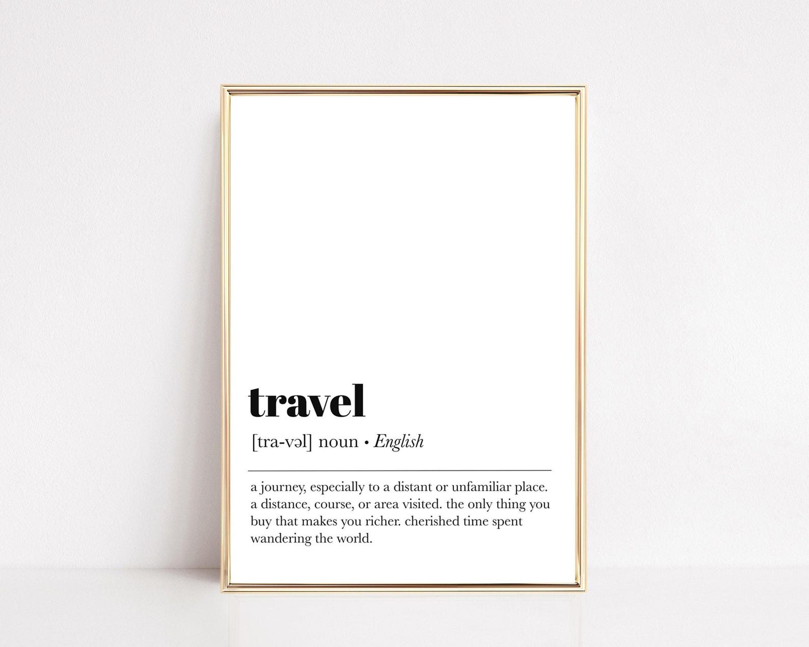 Travel Definition Print | Travel Wall Art | Travel Home Decor ...