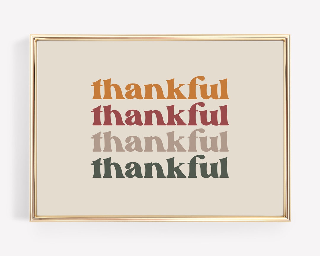 Thanksgiving Wall Art | Thankful Sign | Give Thanks Print ...