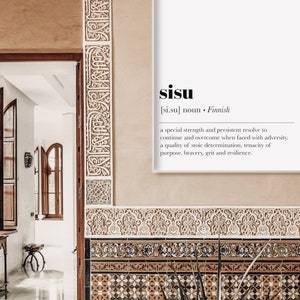 Sisu Definition Print | Finnish Wall Art | Living Room Decor | Bedroom ...