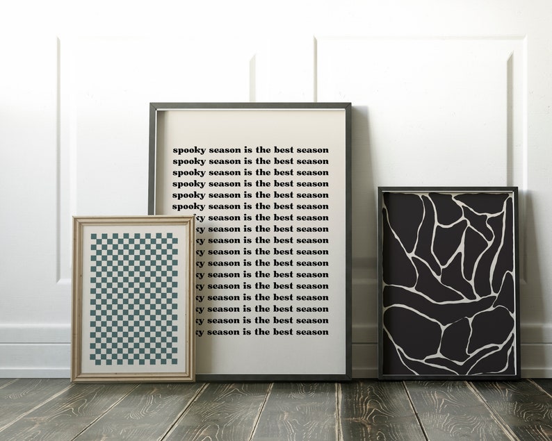 Checkered Wall Art | Groovy Wall Art | Retro Wall Art | Mid Century ...