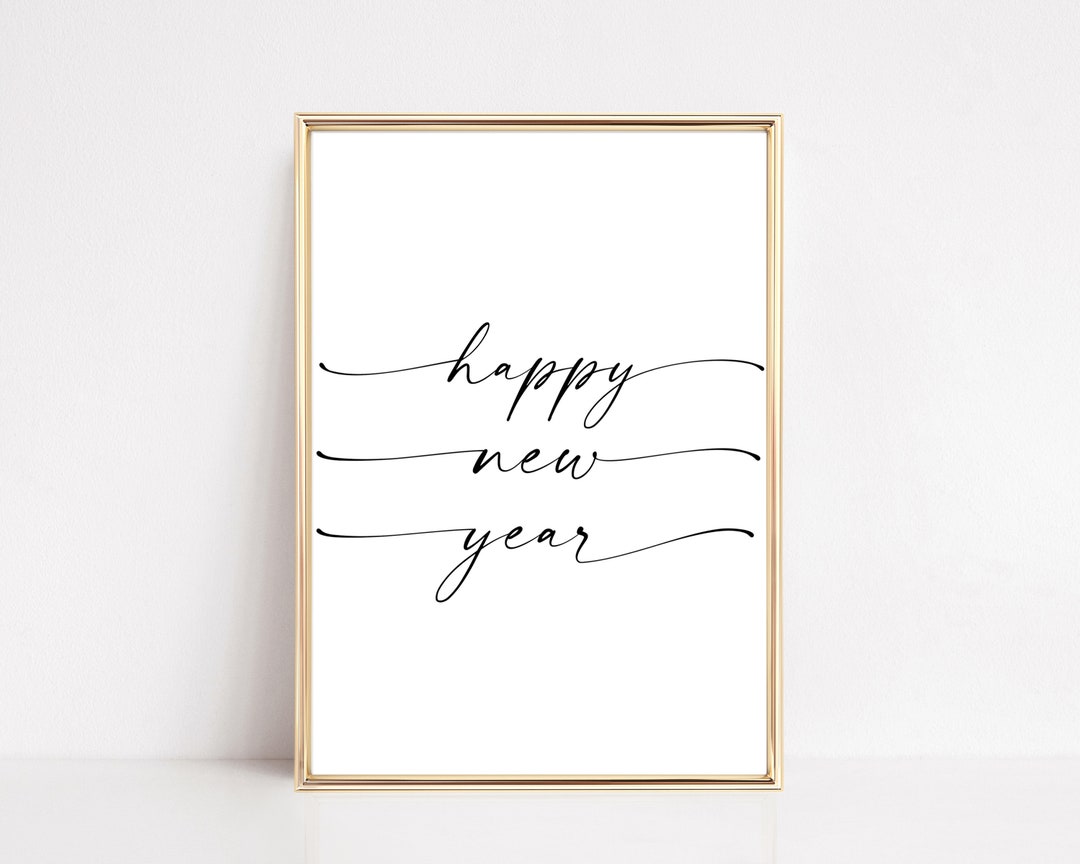 Happy New Year Sign | Printable New Years Eve Decor | 2026 New Years ...