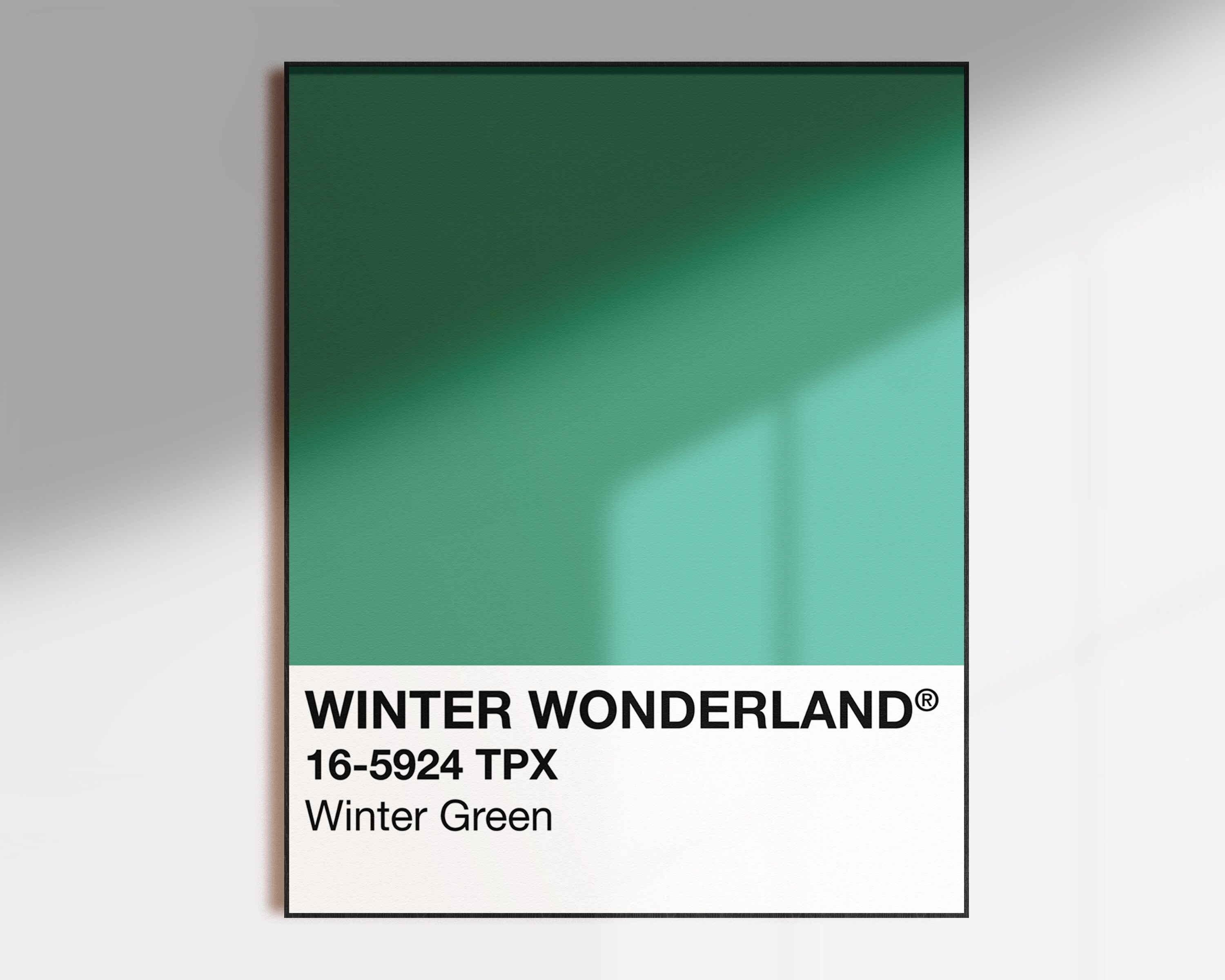 Winter Green Print Winter Wall Art Winter Art Print - Etsy