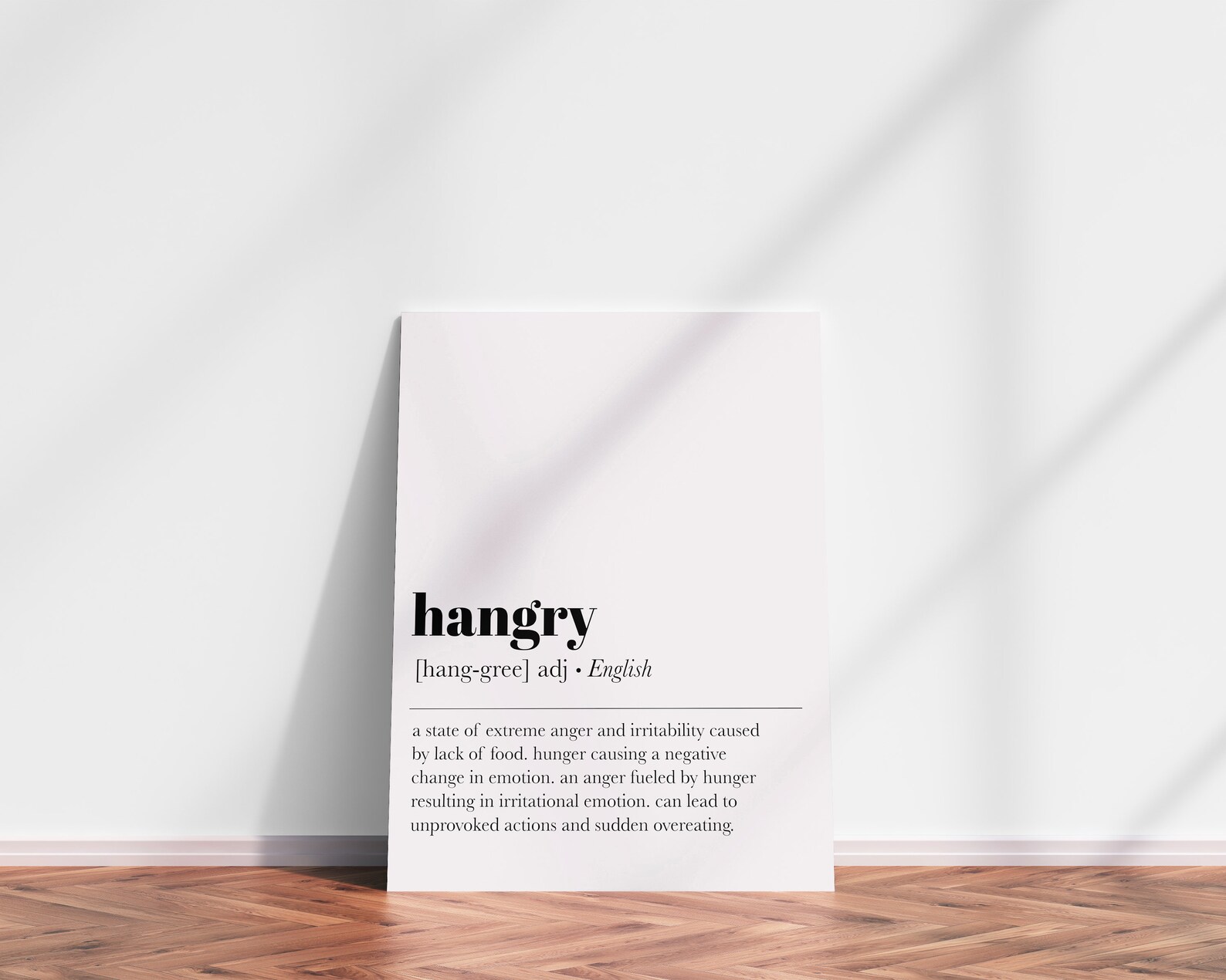 Kitchen Print Hangry Sign Definition Print Kitchen Wall - Etsy