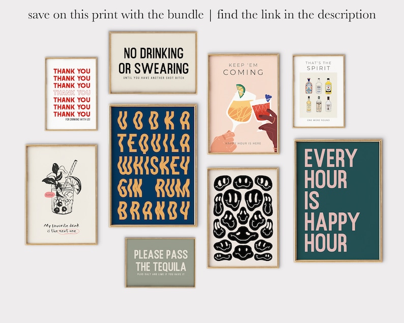 Tequila Wall Art Funny Bar Cart Decor Bar Cart Wall Art - Etsy