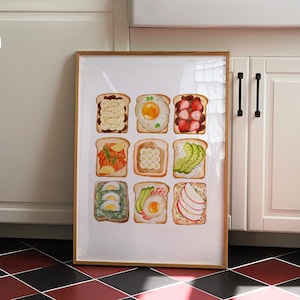 Kitchen Wall Art | Toast Print | Kitchen Decor | Food Wall Art ...