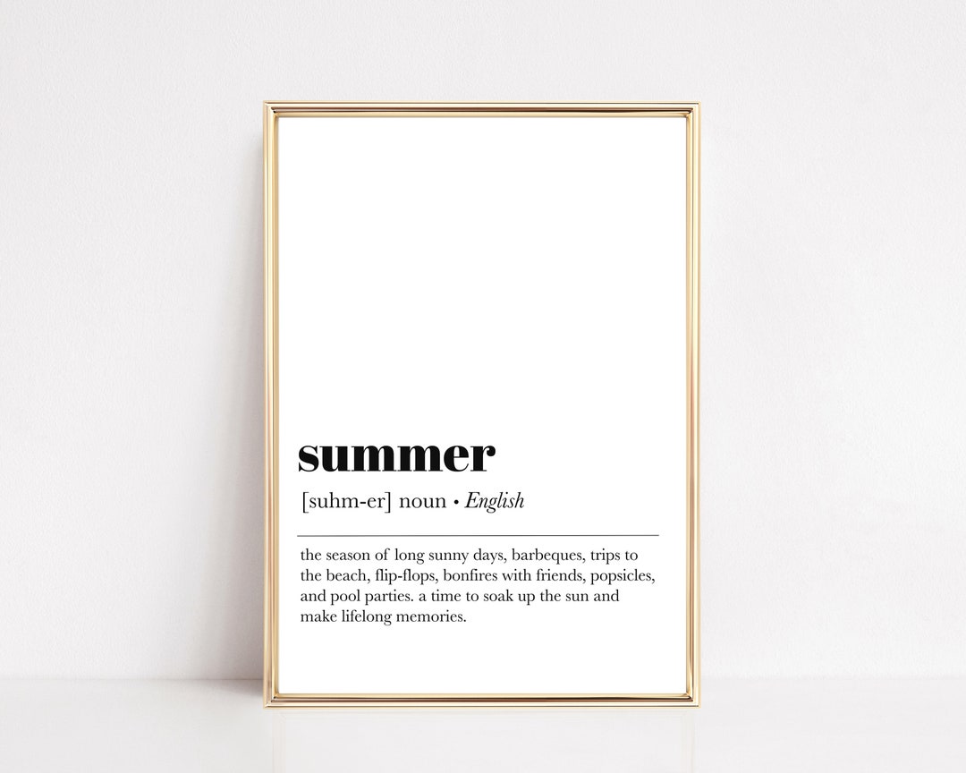 Summer Definition Print | Summer Art | Summer Decor | Summer Printable ...