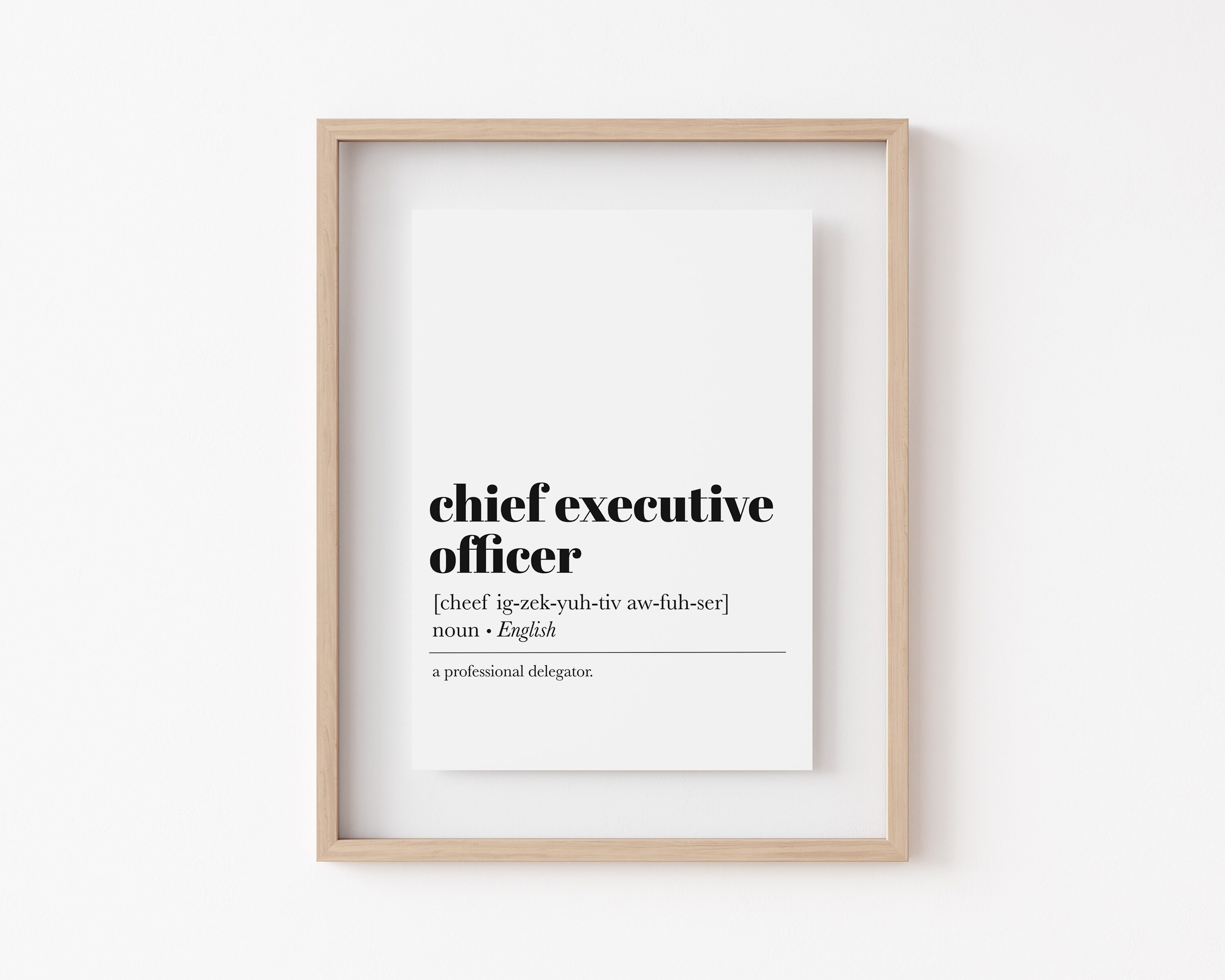 Chief Executive Officer Definition Print Ceo Gift Ceo - Etsy