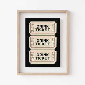 Trendy Wall Art | Retro Print | Bar Cart Decor | Bar Cart Print | Drink ...