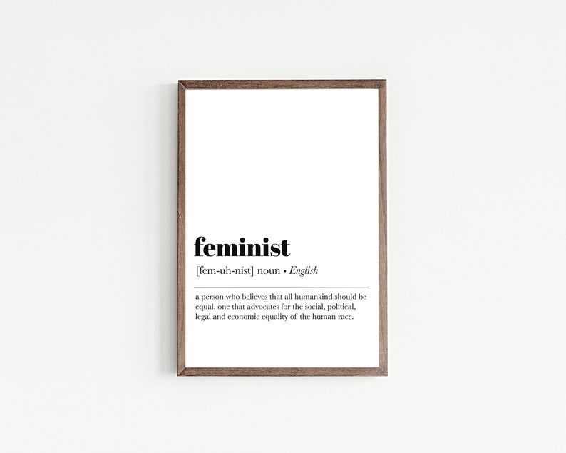 Feminist Definition Print | Feminist Poster | Inspirational Wall Art ...