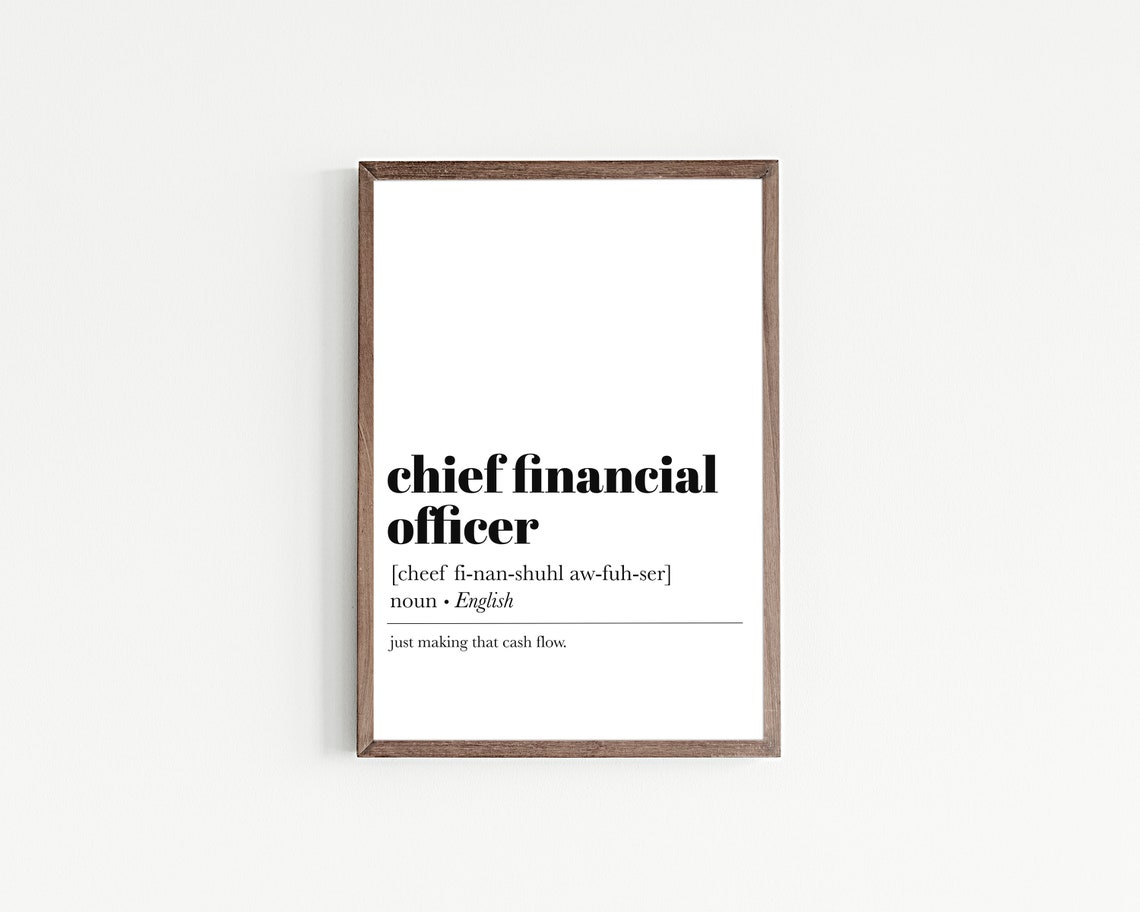 Chief Financial Officer Definition Print Cfo Gift Cfo - Etsy