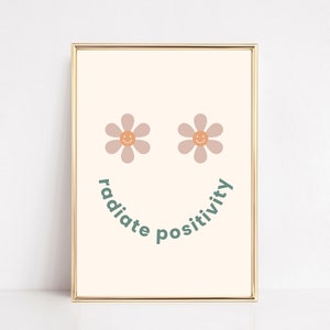 Affirmation Wall Art Inspirational Wall Art Retro Dorm Decor for ...