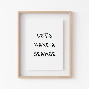 Halloween Wall Art Let's Have a Seance Minimalist Halloween Print Funny ...