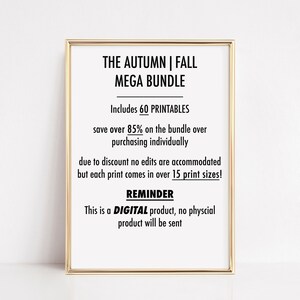 Fall Prints Mega Bundle | 60 AUTUMN PRINTS | Fall Wall Art | Fall Decor ...