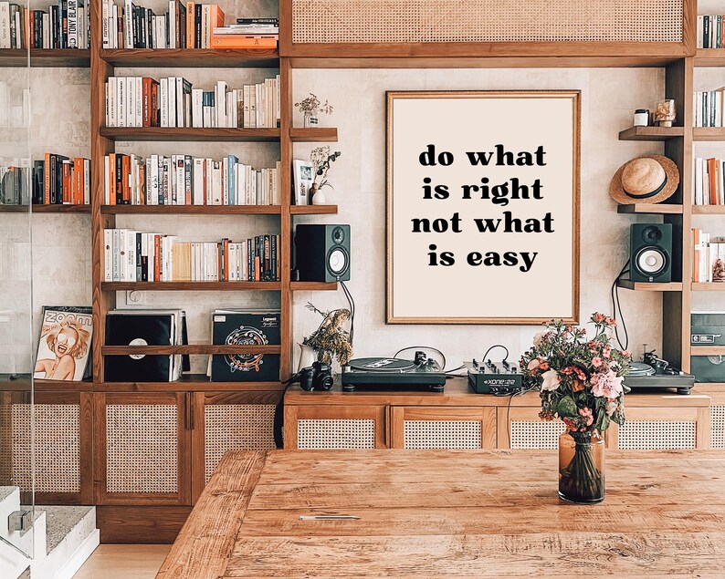 Do What is Right Not What is Easy Quote Print | Minimalist Printable ...