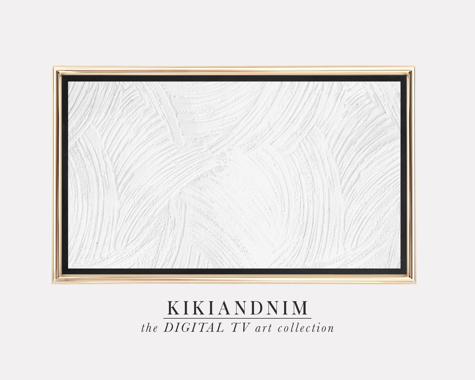 Samsung Frame Tv Art Set Modern Texture Frame Tv Art White | Etsy