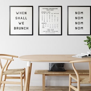 Kitchen Conversion Chart | Kitchen Printable Wall Art | Kitchen Wall ...