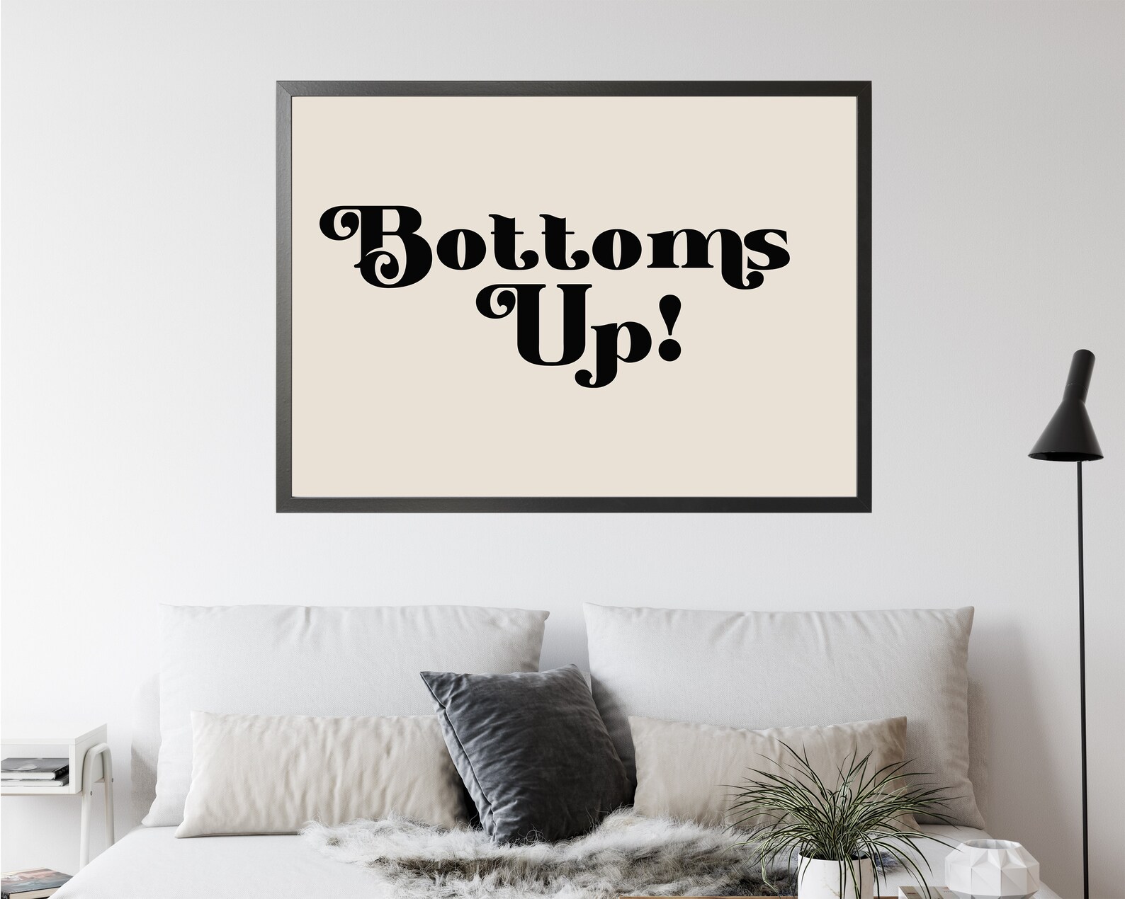 Bottoms up Quote Print Retro Bar Cart Decor Bar Cart - Etsy