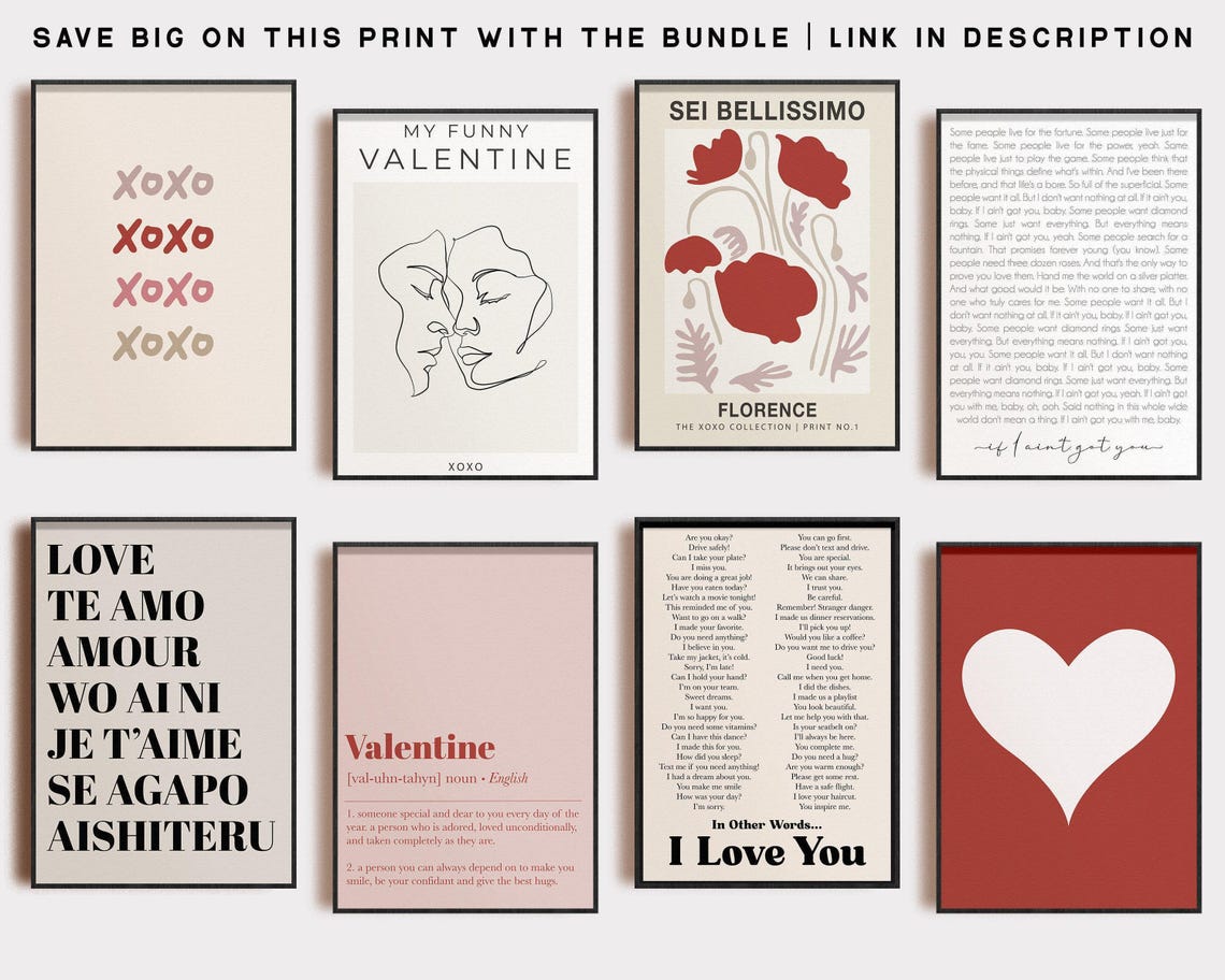 Valentine Definition Print | Valentines Day Decor | Valentines Day ...