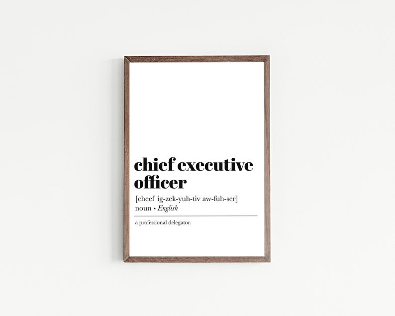 Chief Executive Officer Definition Print Ceo Gift Ceo - Etsy