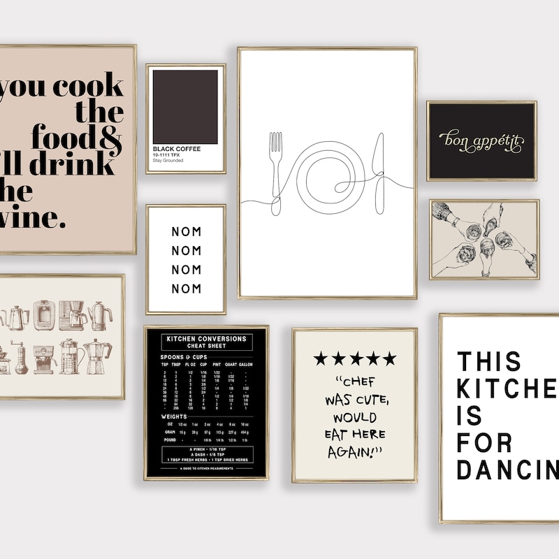 Kitchen Print Set - Etsy