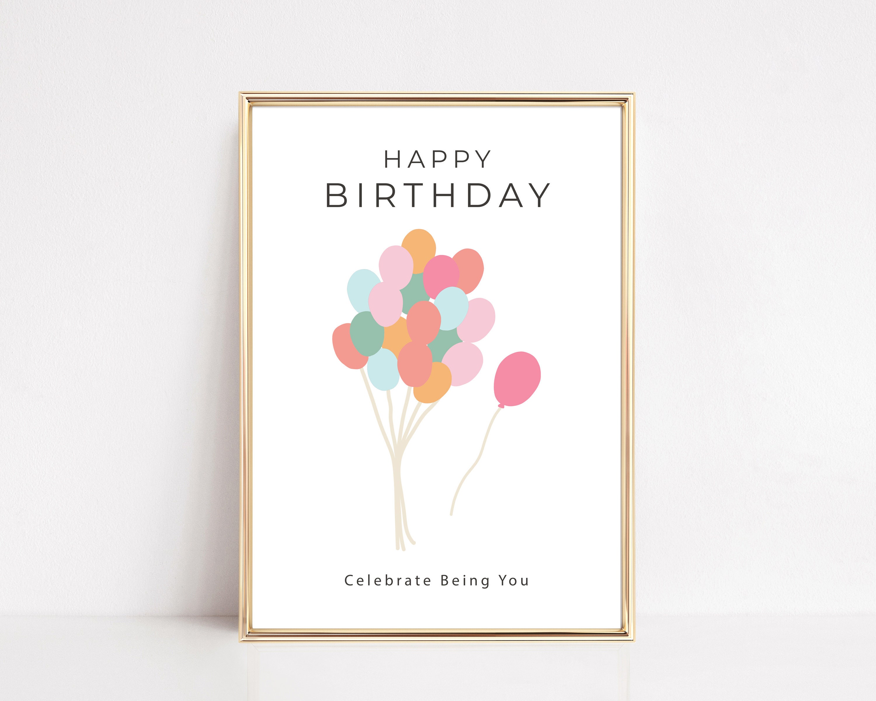 Colorful Kids Birthday Party Decor Set of 3 Prints Rainbow - Etsy