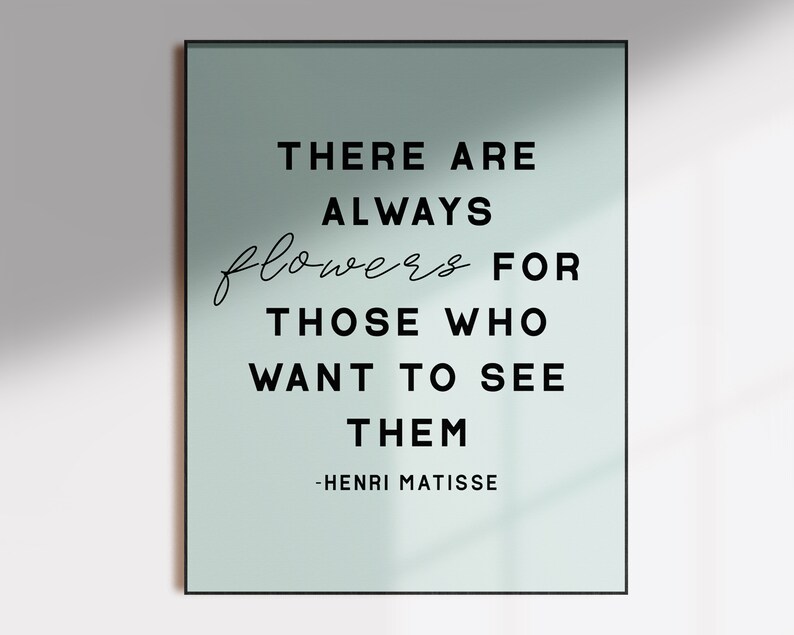 Henri Matisse Quote Printable Inspirational Wall Art There - Etsy