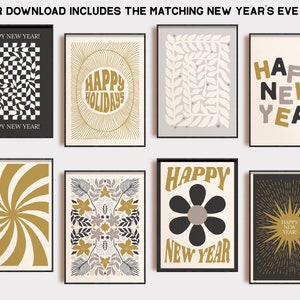 Retro Christmas Prints | 16 Christmas Printables | Boho Christmas Wall ...