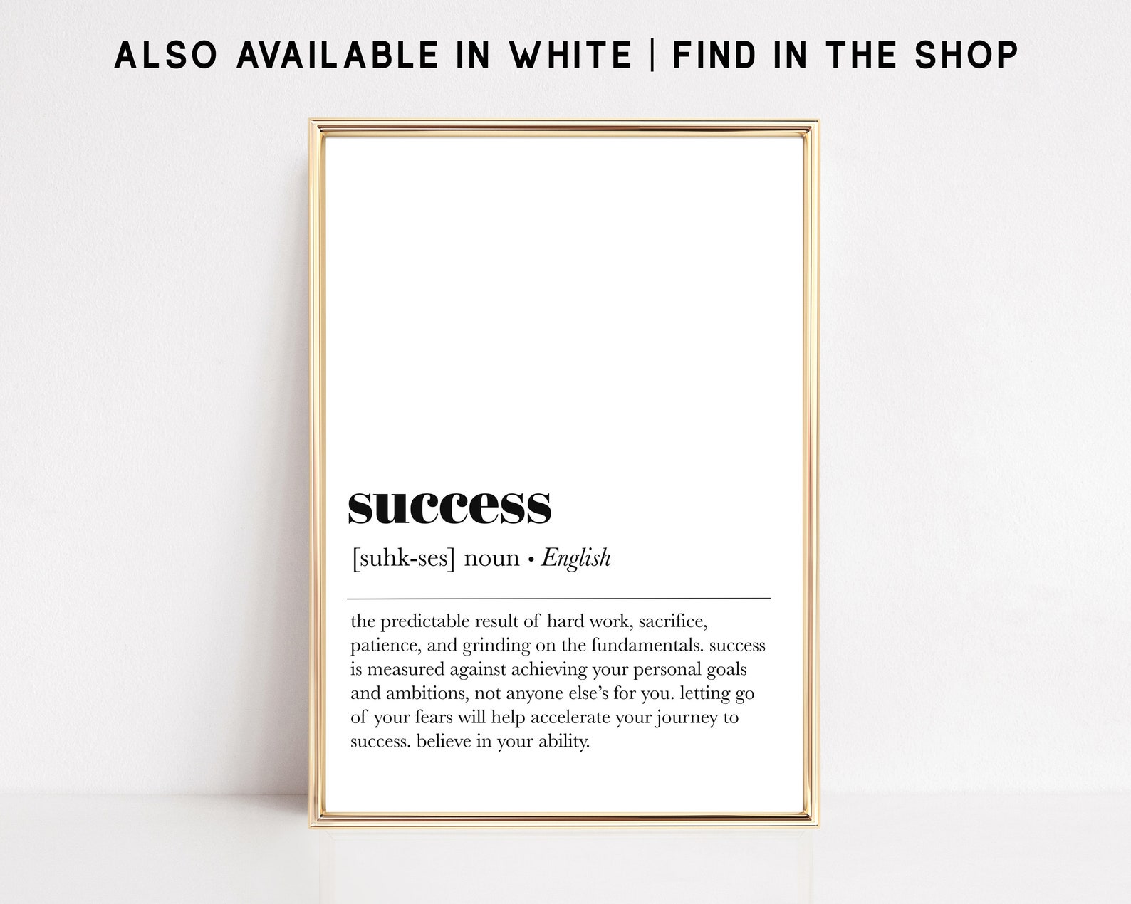 Success Definition Printable Office Wall Art Home Office - Etsy