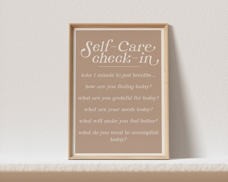 Self Care Poster Set of 2 Prints Self Care Wall Art - Etsy
