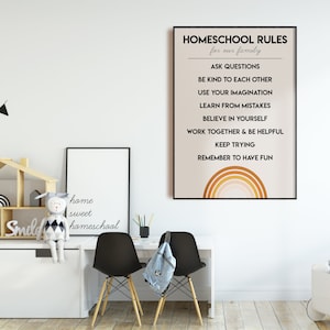 Homeschool Rules Printable | Homeschool Classroom | Homeschool Poster ...