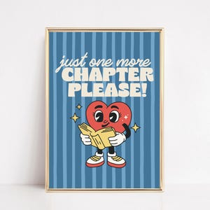 Retro Reading Nook Print | Blue Classroom Decor | Cute Classroom Wall ...