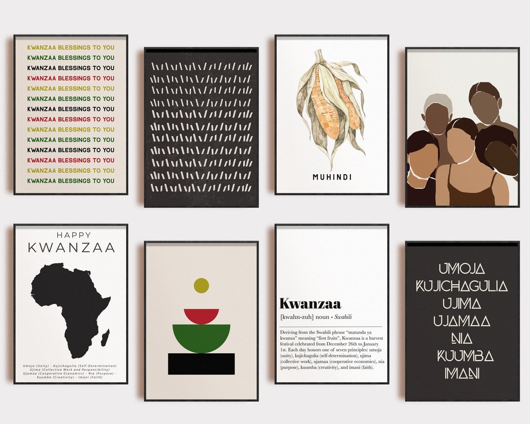 Kwanzaa Decorations | 16 Kwanzaa PRINTABLES | Kwanzaa Posters | African ...