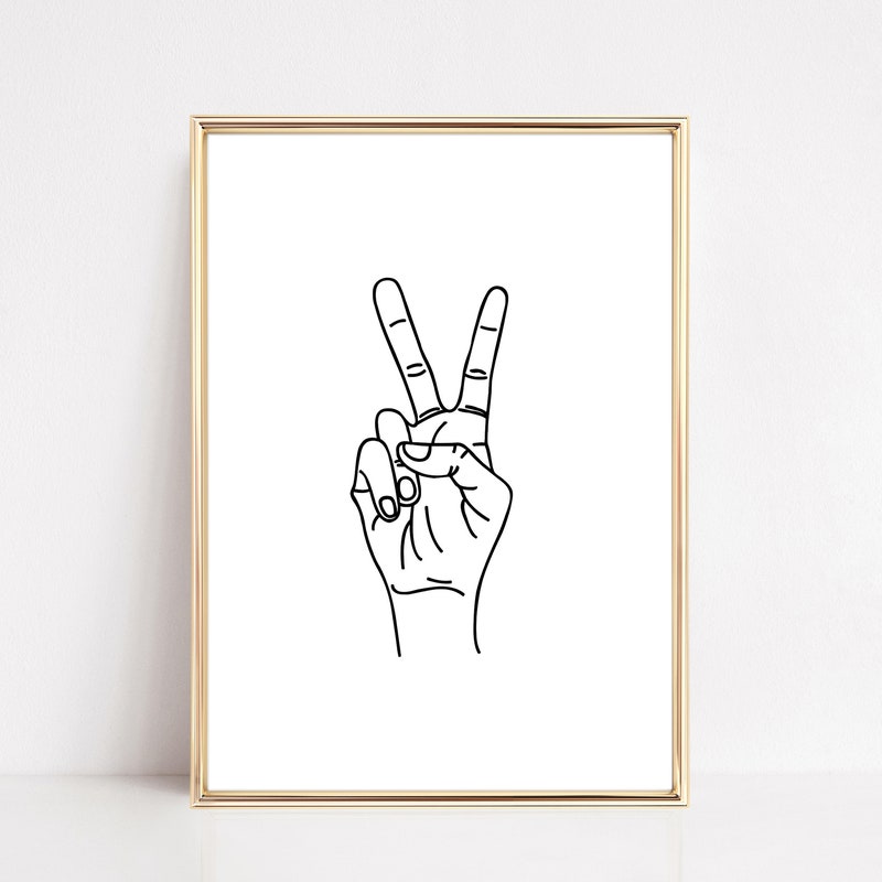 Peace Sign Print - Etsy