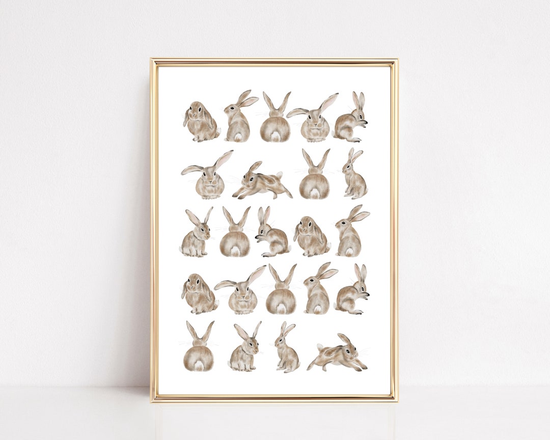 Bunny Wall Art | Easter Wall Art | Easter Rabbit Print | Easter Decor ...