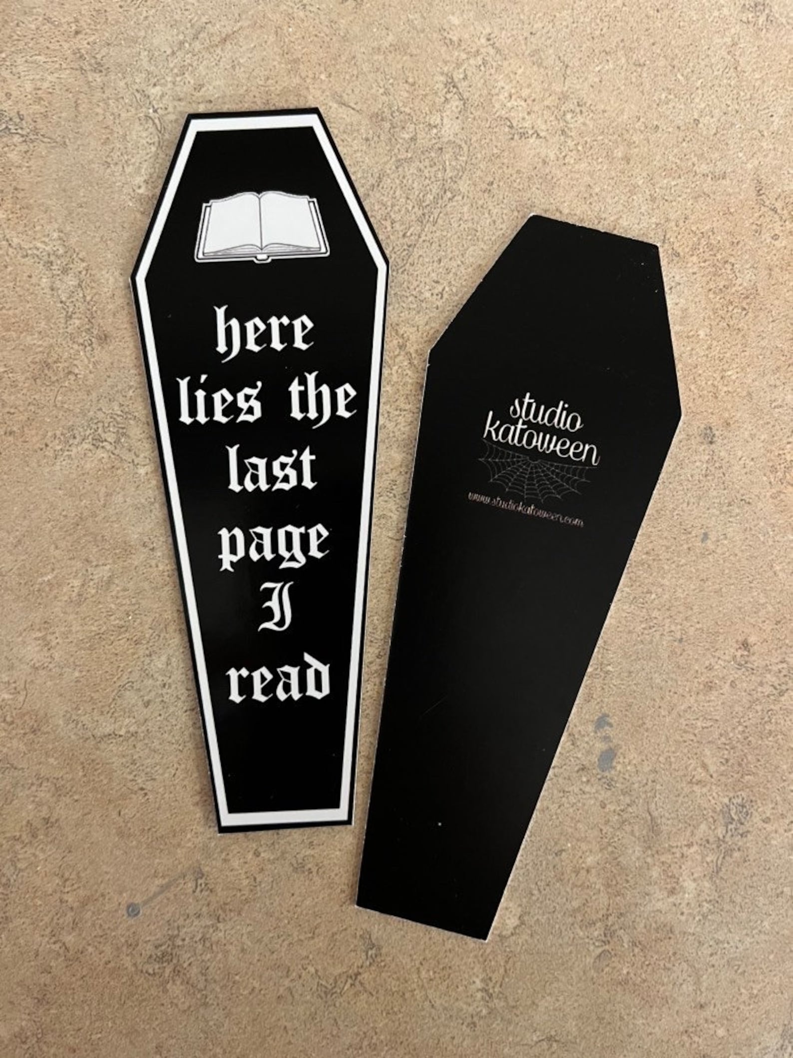 Here Lies the Last Page I Read Bookmark - Etsy