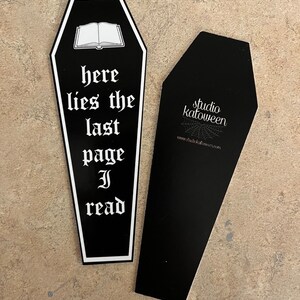 Here Lies the Last Page I Read Bookmark - Etsy