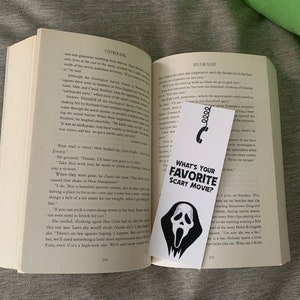 Scary Movie Bookmark - Etsy