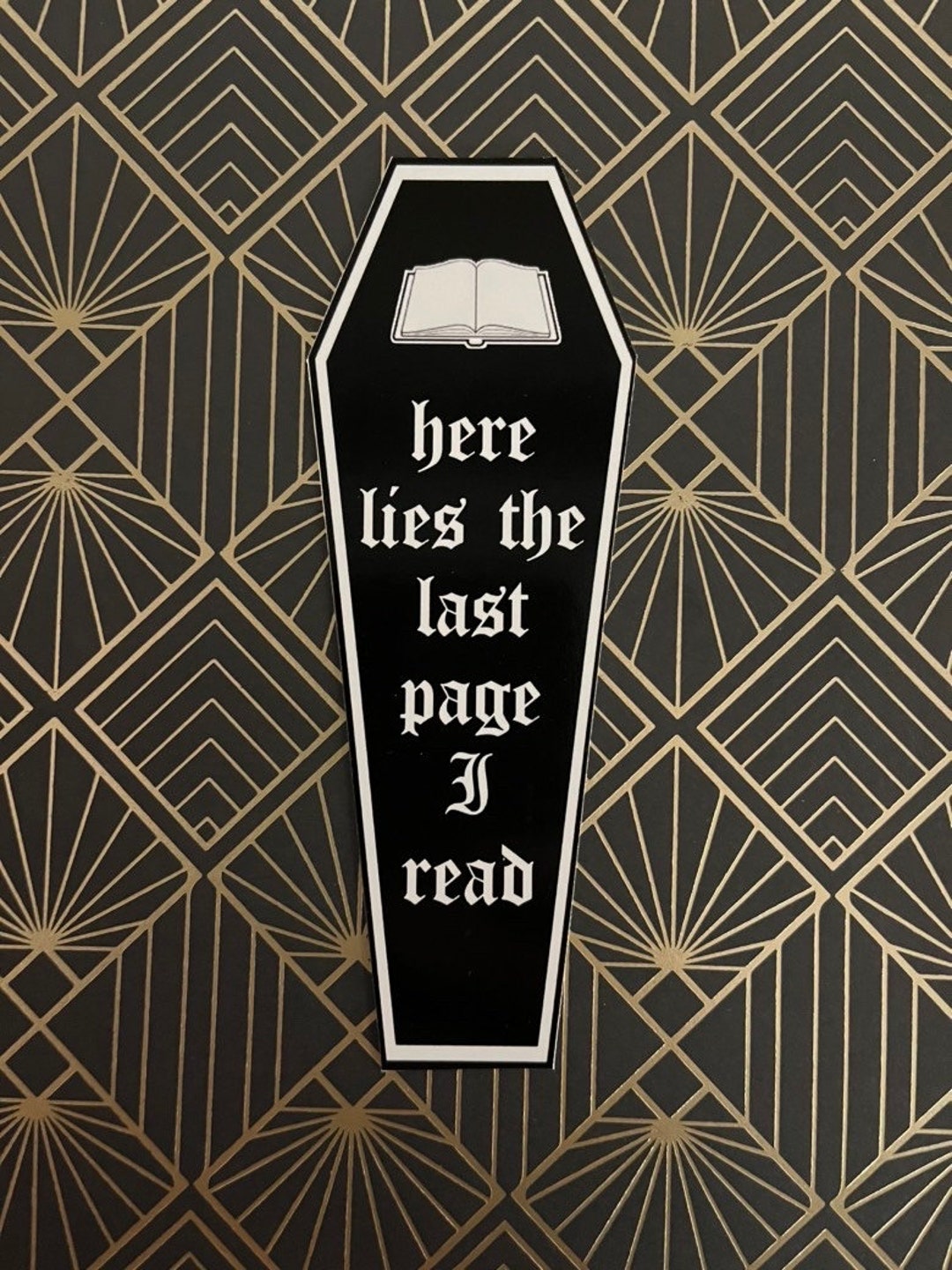 Here Lies the Last Page I Read Bookmark - Etsy