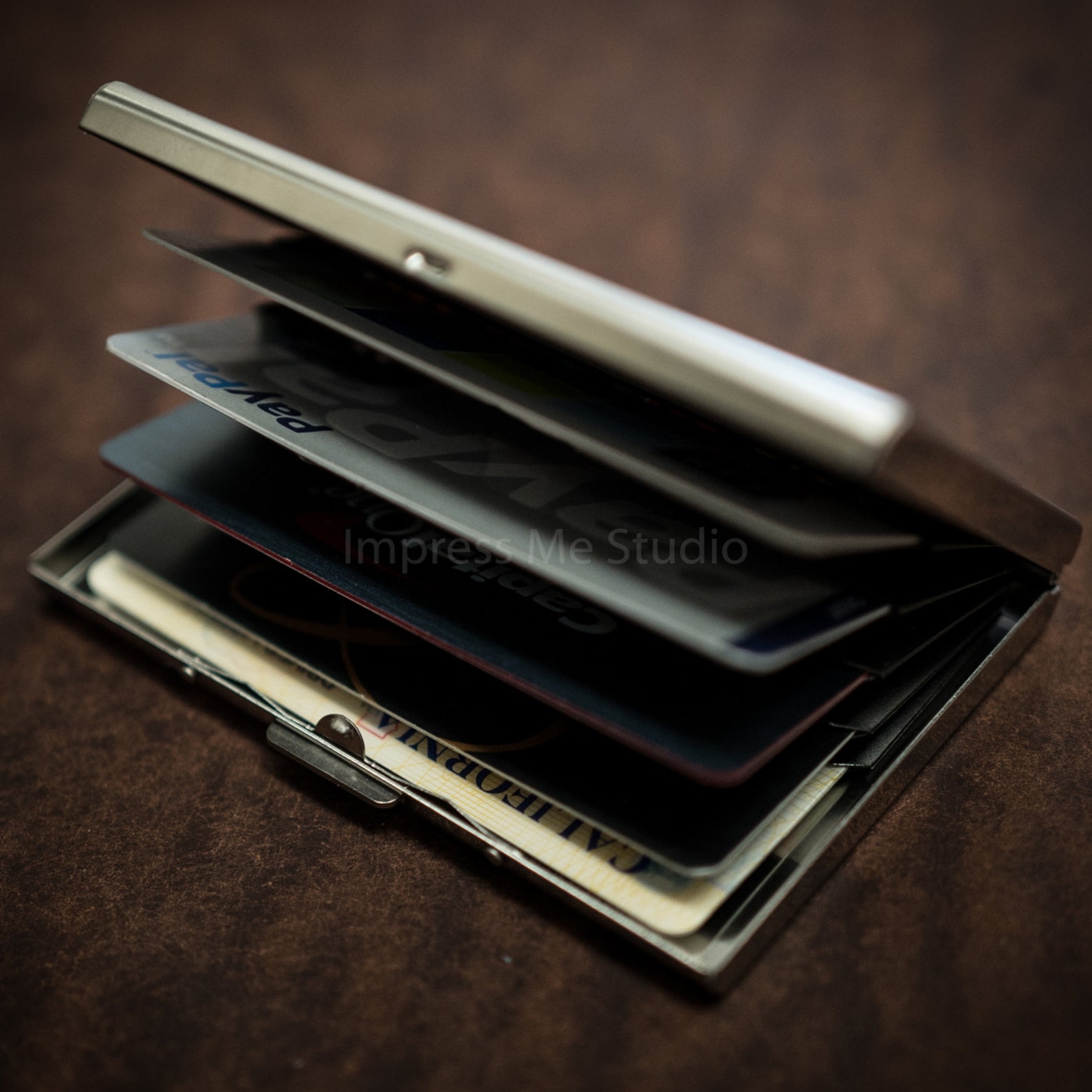 Stainless Steel Metal RFID Blocking Credit Card Holder Wallet - Etsy