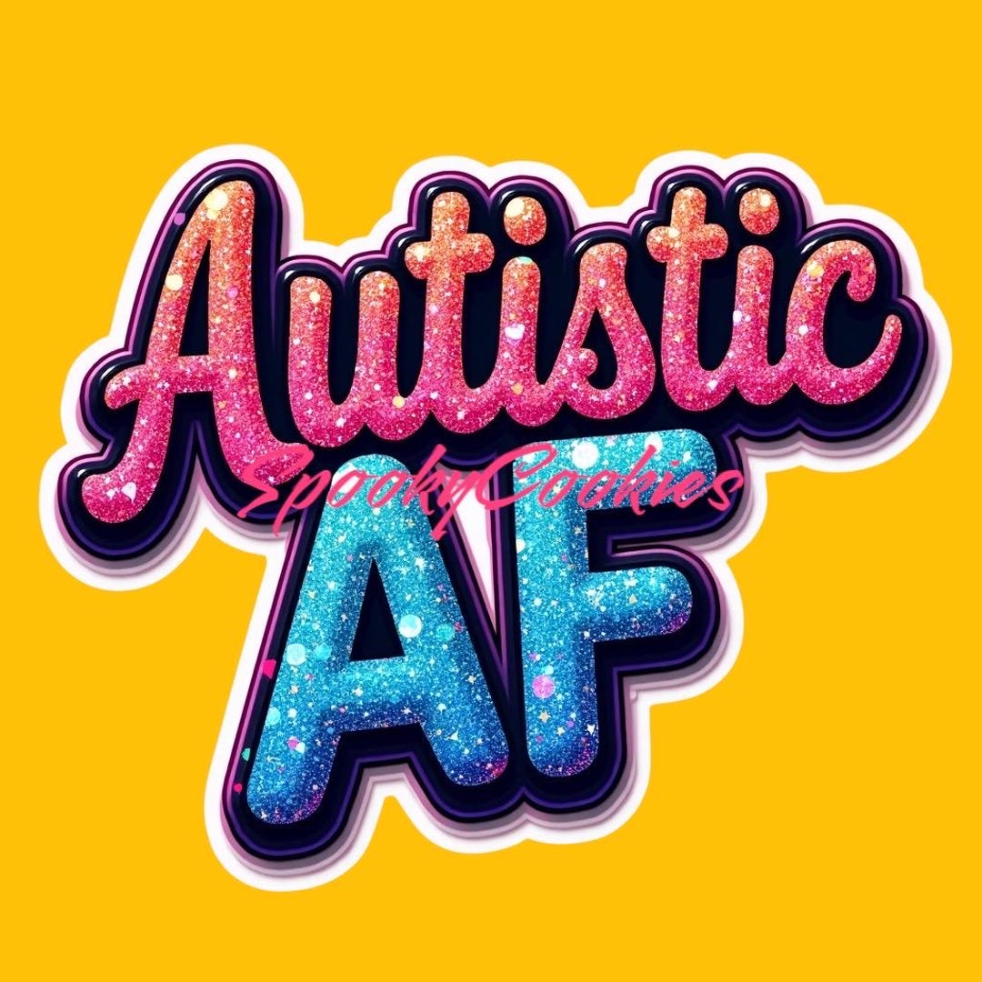 3-inch Sticker | 'autistic AF' | Water-resistant Decal for Laptops ...