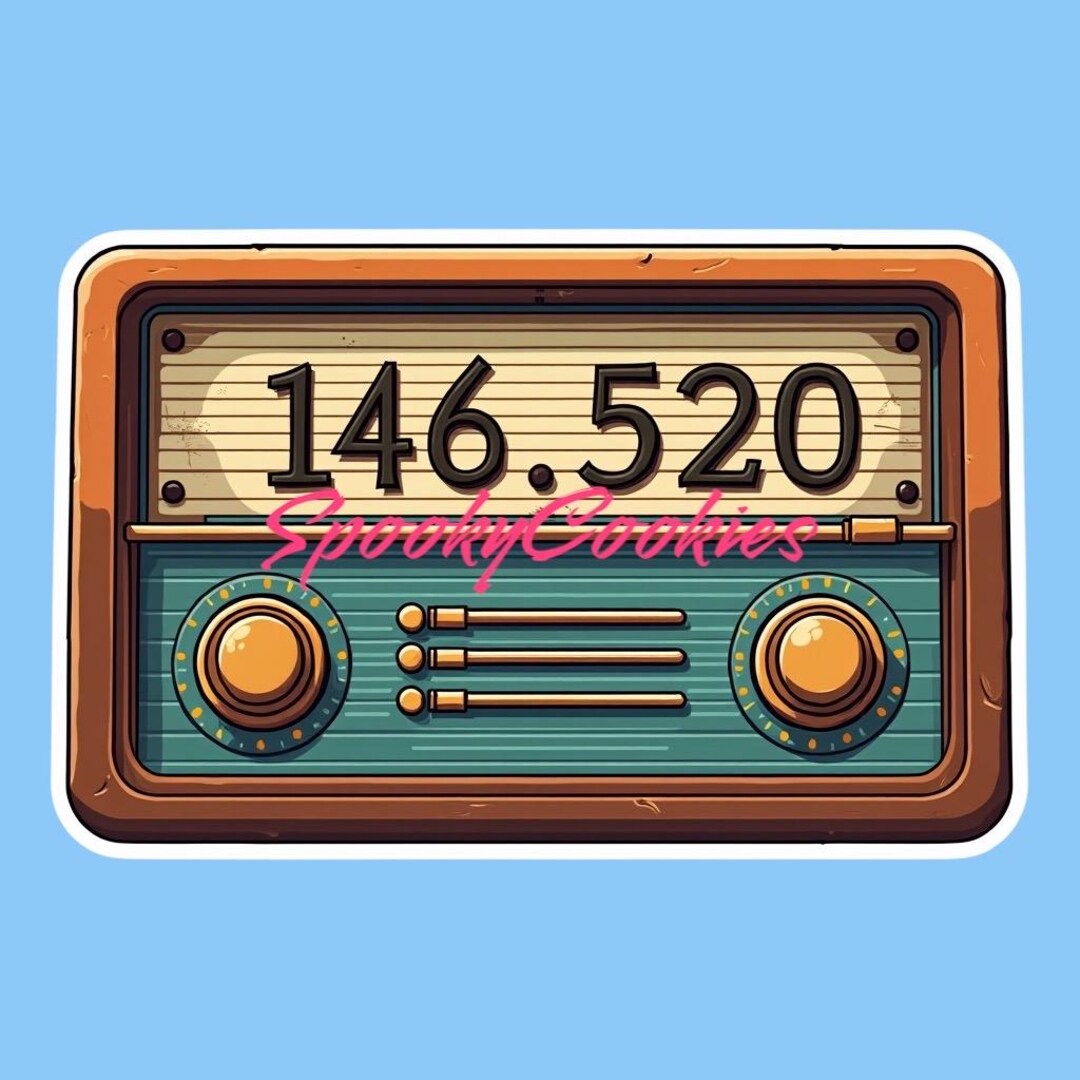 Vintage Radio Sticker With 146.520 Mhz or Fridge Magnet – Ham Radio ...
