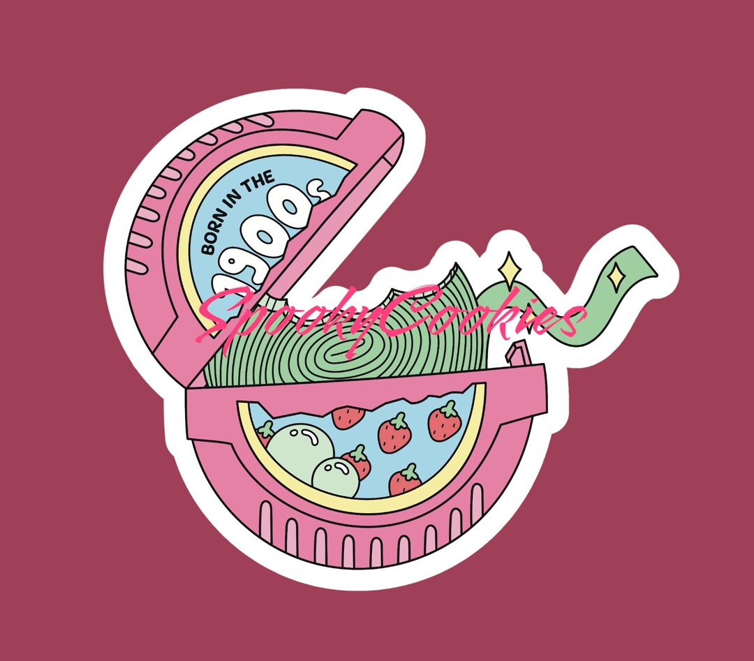 Born in the 1900s Sticker – Funny 90s Nostalgia Waterproof Sticker ...