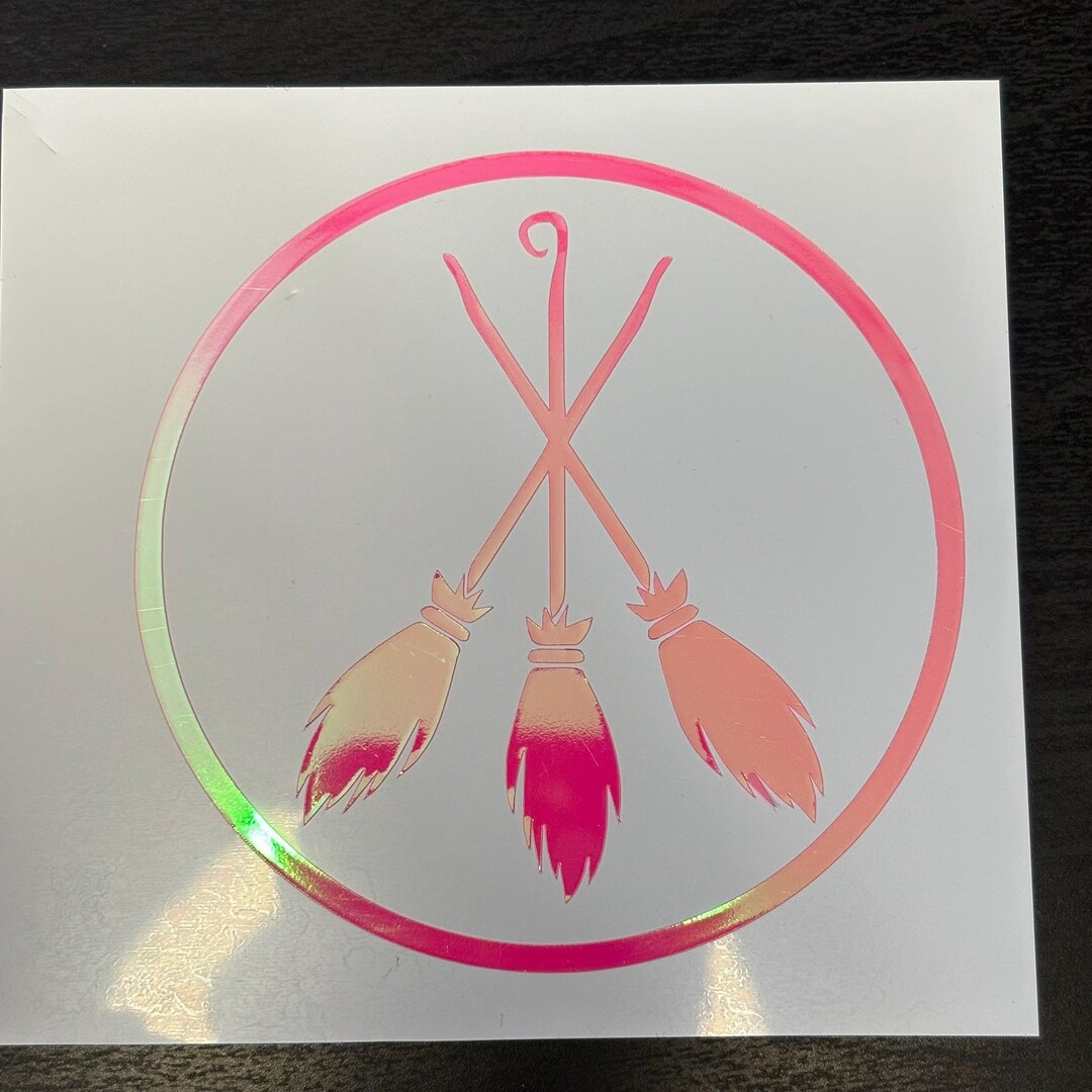 Three Brooms Vinyl Decal - Witchy Aesthetic Pagan Sticker for Car ...