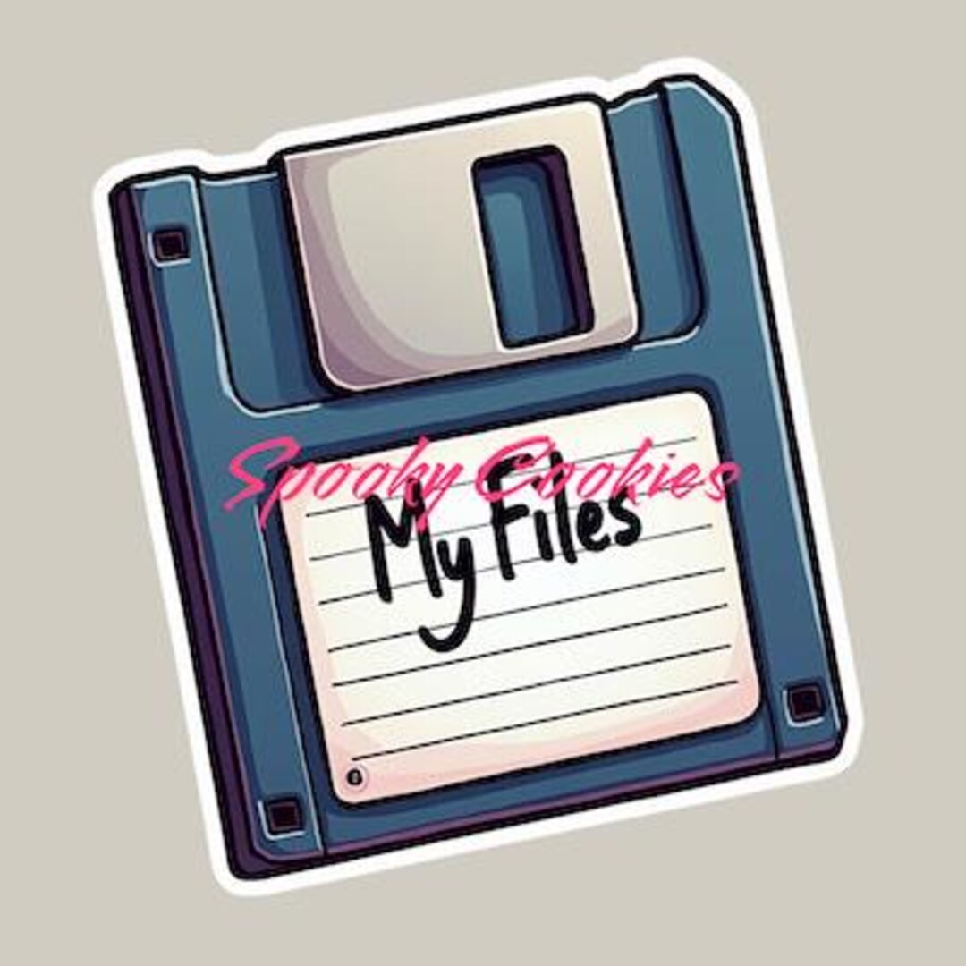 Floppy Disk "my Files" Sticker - Retro Tech, Vintage Computer ...